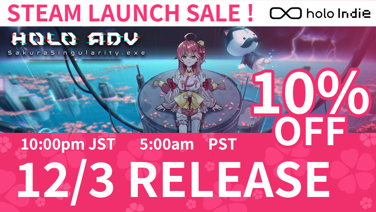 Announcement: Holo ADV: SakuraSingularity.exe, a 3D Adventure Game Starring Hololive’s “Sakura ...
